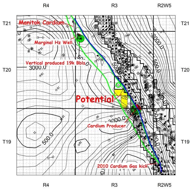 Turner Valley Cardium Prospect Map