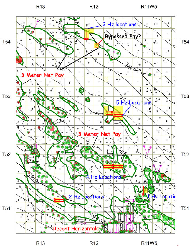 Niton Cardium Prospect Map